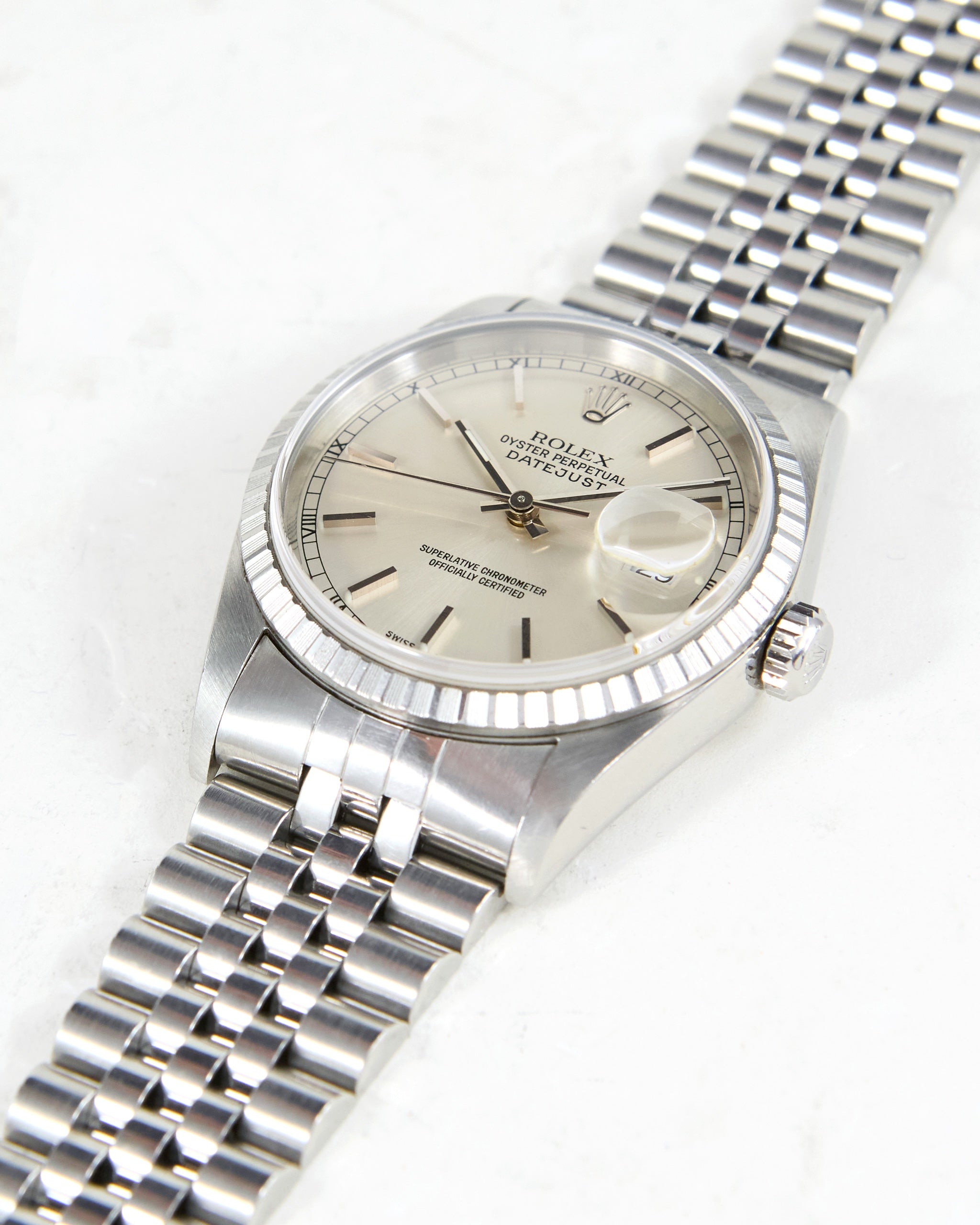 Rolex Datejust 16220 Silver Dial 36mm Steel – 2000 Unpolished – Very ...